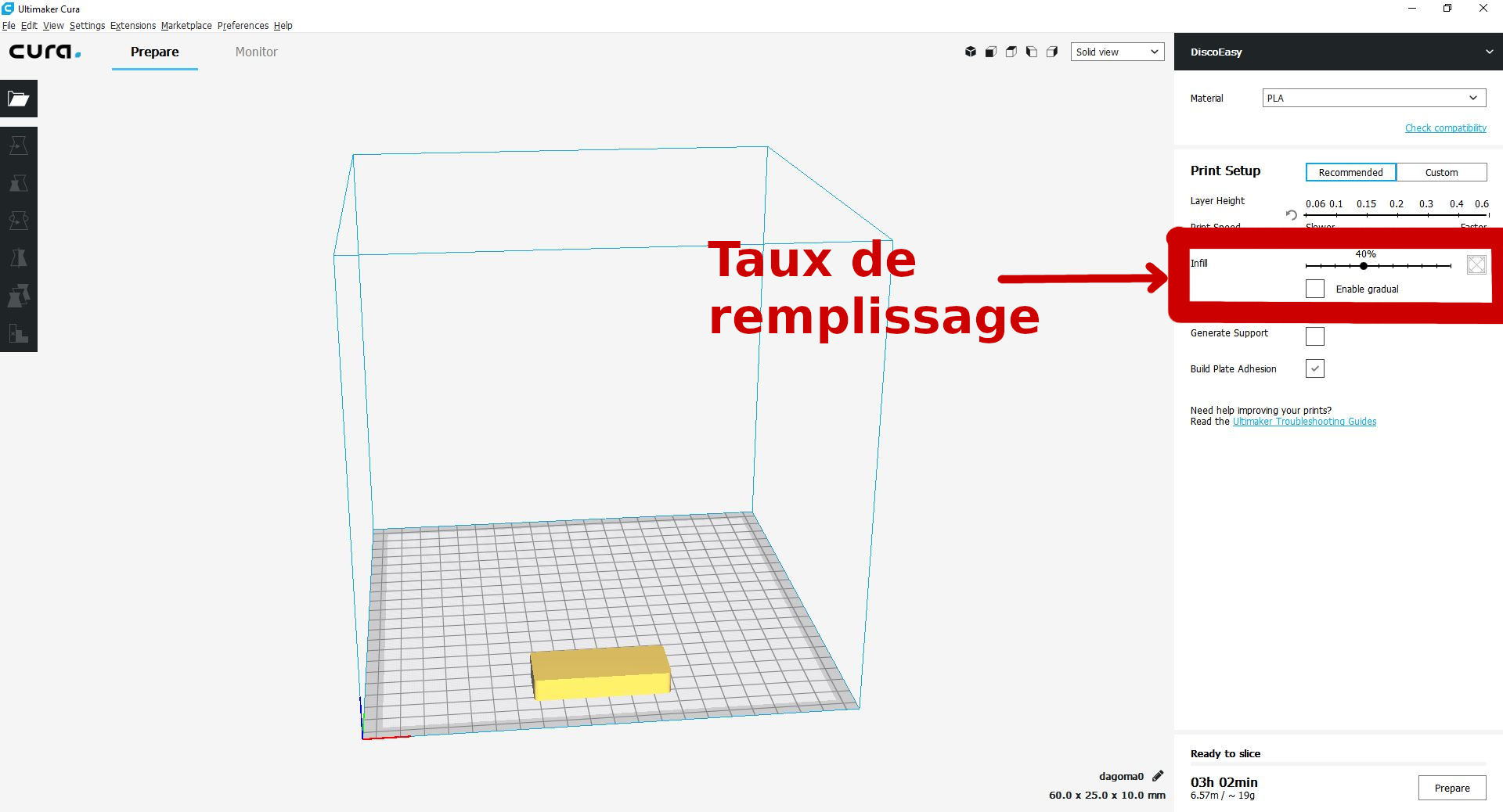 Le taux de remplissage – Cooprint